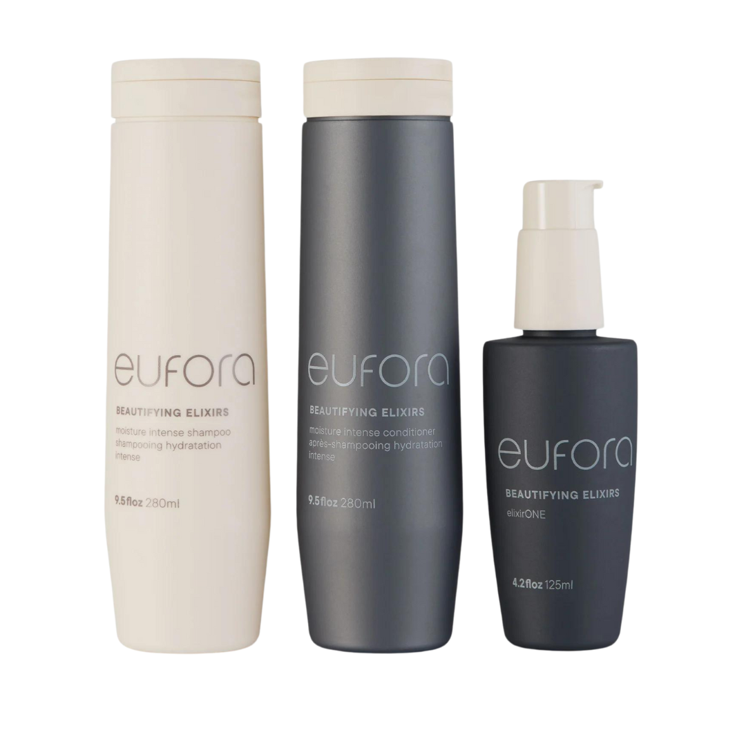 Eufora Moisture Intense Shampoo + Conditioner + ElixirONE – Moda Salon