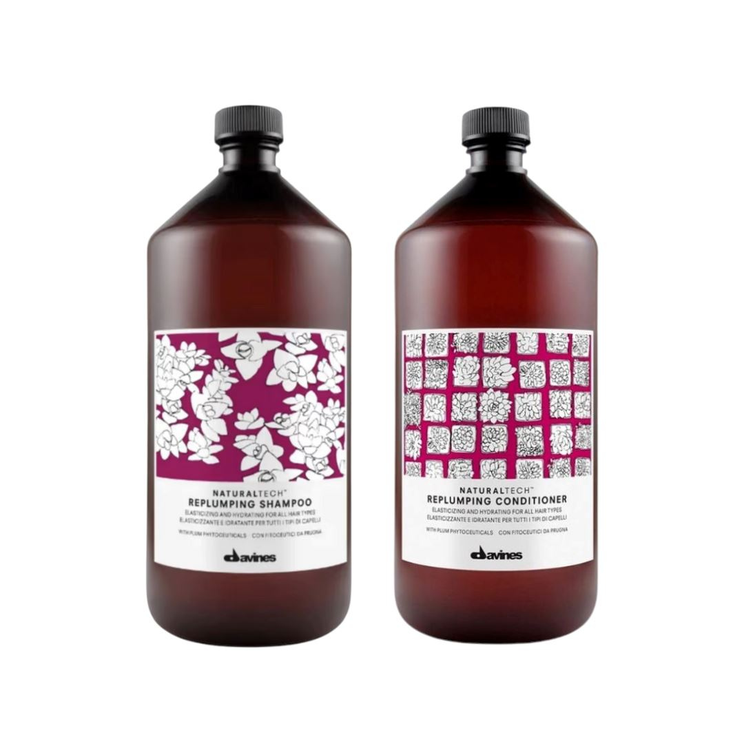 Davines Replumping Shampoo and Conditioner 1000ml Duo – Moda Salon